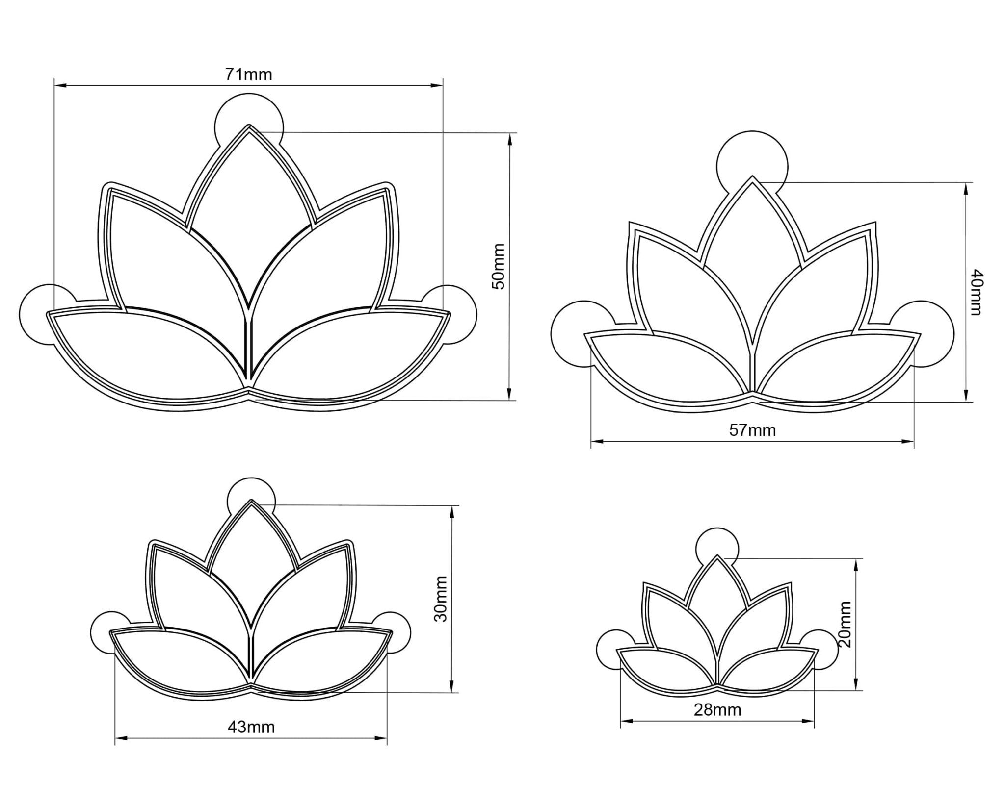 Polymer Clay Lotus Flower Cutter - QTcutters
